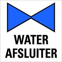 Water Afsluiter pictogramsticker ITM Interma