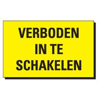 Voorbeeld 28 VERBODEN IN TE SCHAKELEN ITM Interma