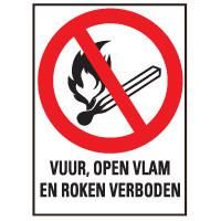 Vuur Open Vlam Verbod pictogramsticker ITM Interma