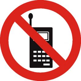 GSM Verbod pictogramsticker ITM Interma